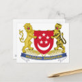 Coat of arms of Singapore 新加坡国徽 Emblem Postcard | Zazzle