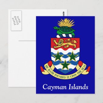 Coat of arms of the Cayman Islands Postcard | Zazzle