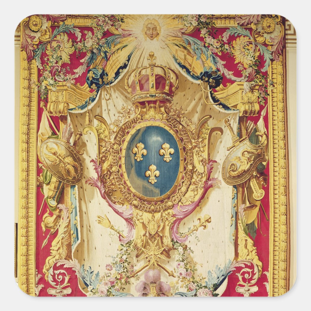 Coat of arms of the French Royal Family Square Sticker | Zazzle