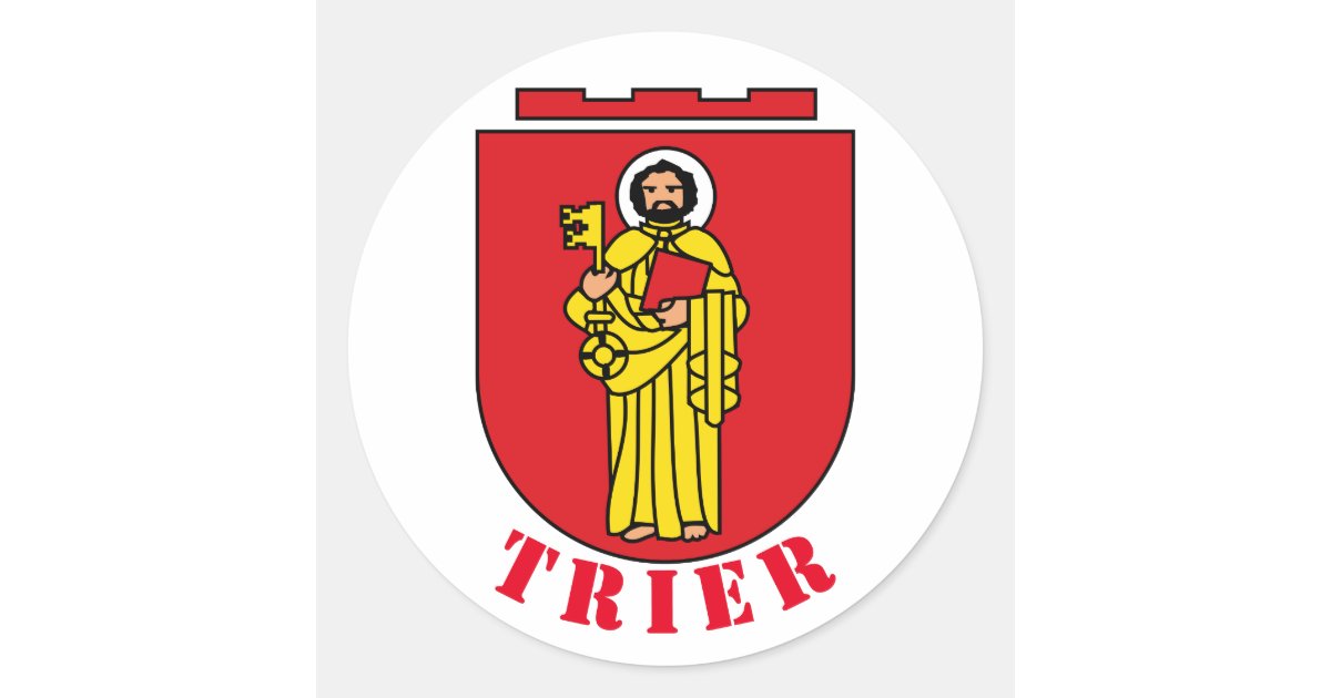 Coat of Arms of Trier, Germany Classic Round Sticker | Zazzle