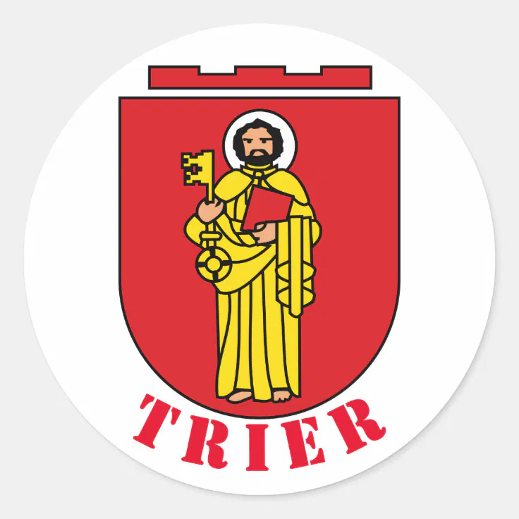 Coat of Arms of Trier, Germany Classic Round Sticker | Zazzle