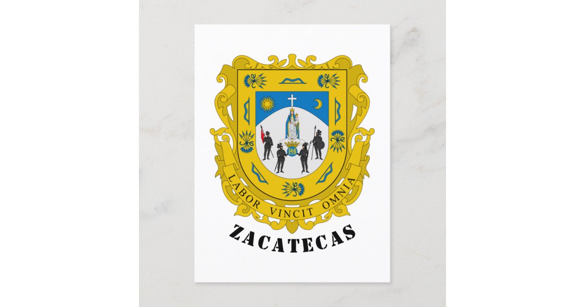 Coat of Arms of Zacatecas, Mexico Postcard | Zazzle