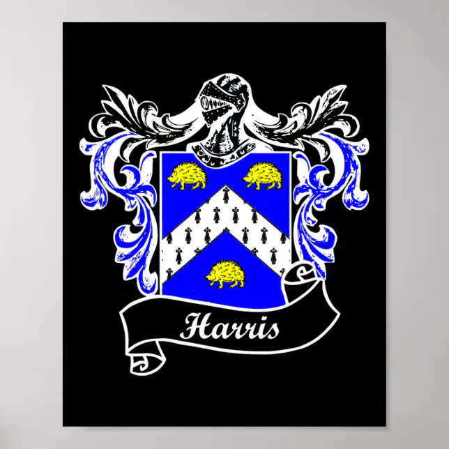 Coat Of Arms Surname Last Name Family Crest Poster | Zazzle