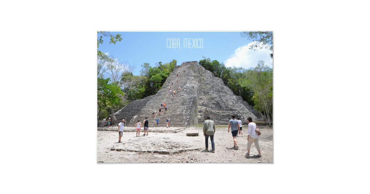 Coba Pyramid Mayan Ruins Riviera Maya Mexico Photo Print | Zazzle