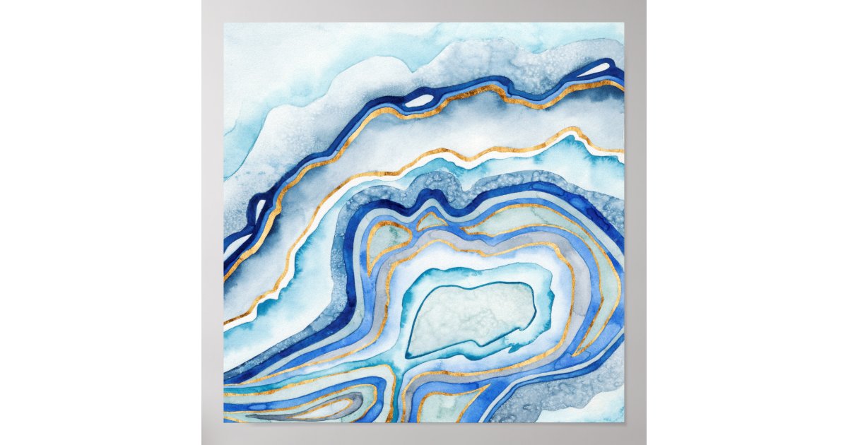 Cobalt Agate II Poster | Zazzle