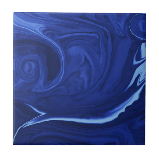Cobalt blue background Textured Handmade Tile | Zazzle