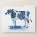 Cobalt Blue Farm Animals - Cow File Folder | Zazzle