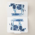 Cobalt Blue Farm Animals - Cow File Folder | Zazzle