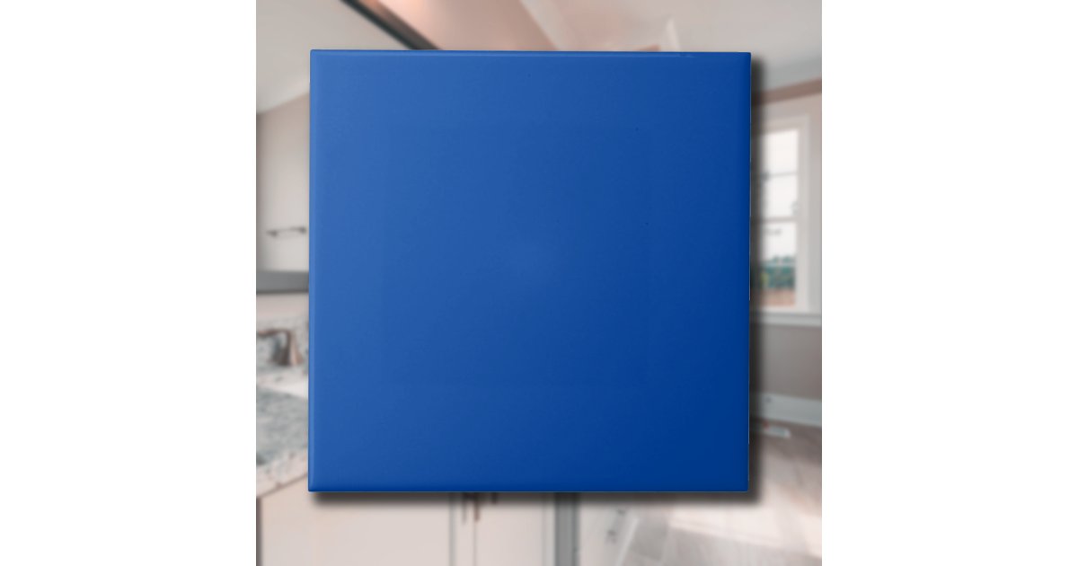 Cobalt Blue Solid Color | Classic | Elegant Ceramic Tile | Zazzle