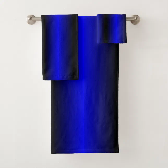 Cobalt Blue Stripe Bath Towel Set | Zazzle