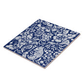 Cobalt Navy Blue Woodland Animal Mouse Bee Insect Ceramic Tile | Zazzle