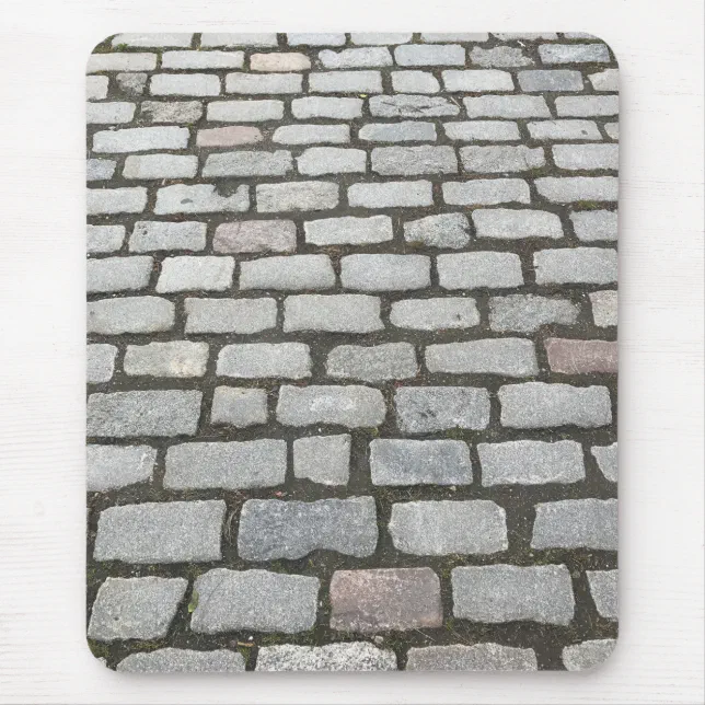Cobblestone Stone Garden Pathway Sidewalk Photo Mouse Pad | Zazzle