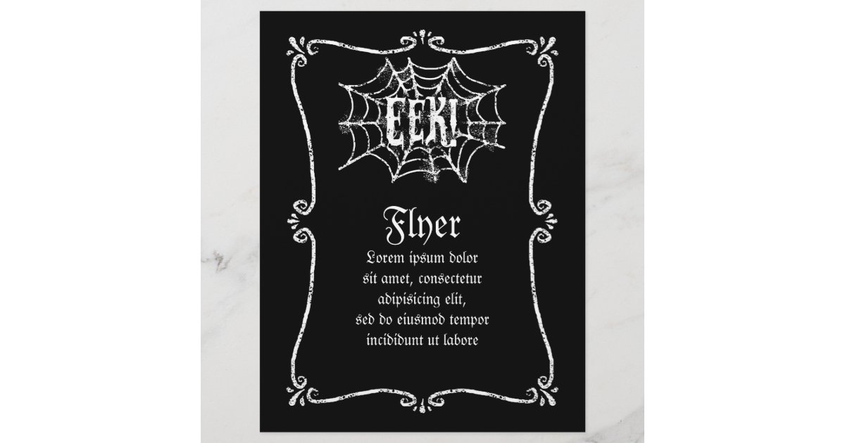 Cobweb EEK Flyer | Zazzle