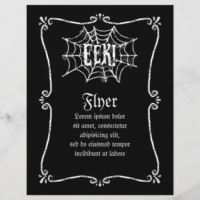 Cobweb EEK Flyer | Zazzle