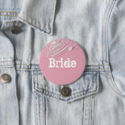 Cobwebs and White Spiders Bride Button | Zazzle