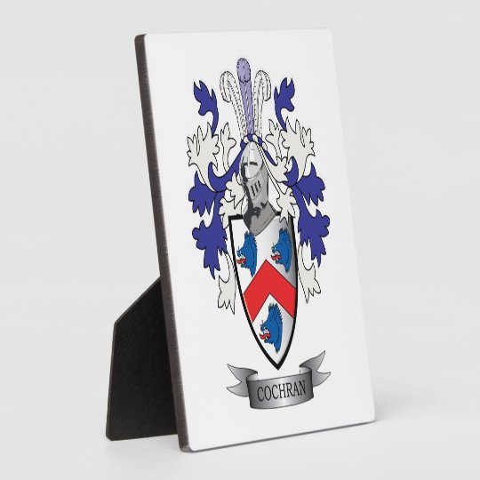 Cochran Family Crest Coat of Arms Plaque | Zazzle.com