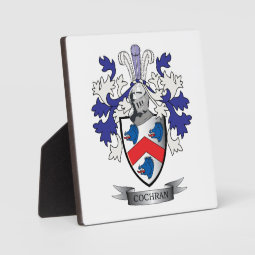 Cochran Family Crest Coat of Arms Plaque | Zazzle