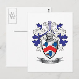 Cochran Family Crest Coat of Arms Postcard | Zazzle