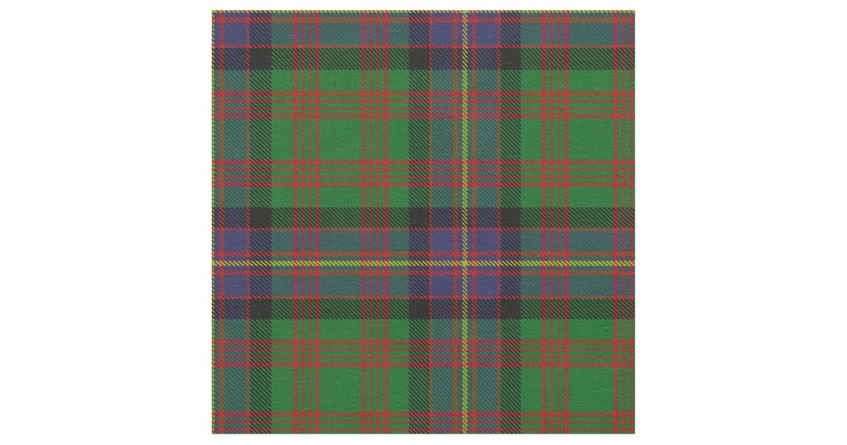 Cochrane Clan Tartan Fabric | Zazzle