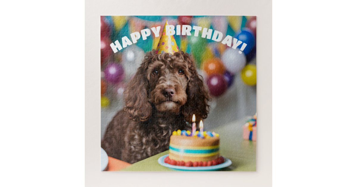 Cockapoo Birthday Party Jigsaw Puzzle | Zazzle