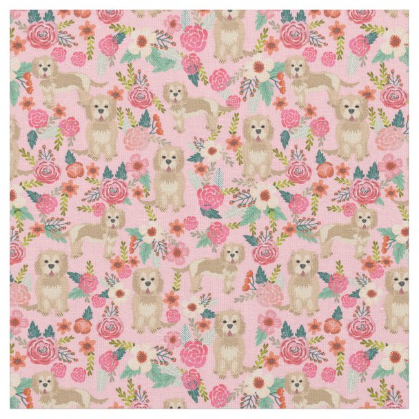 cockapoo pink coffee fabric | Zazzle.com