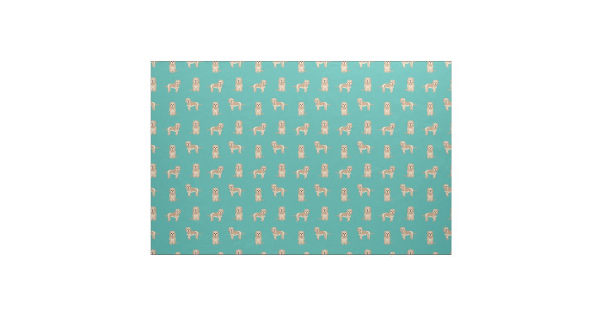 cockapoo dogs turquoise fabric | Zazzle