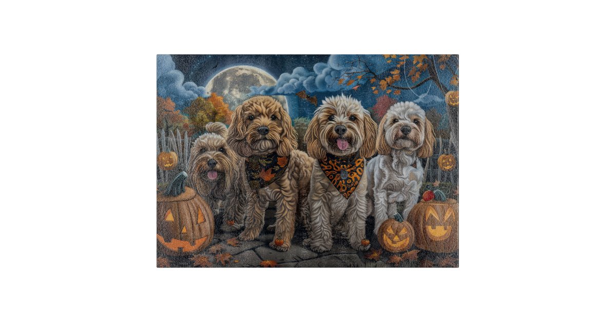 Cockapoo Halloween Spooky Cutting Board | Zazzle