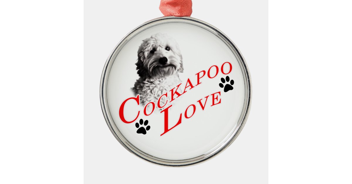 Cockapoo Love Metal Ornament | Zazzle