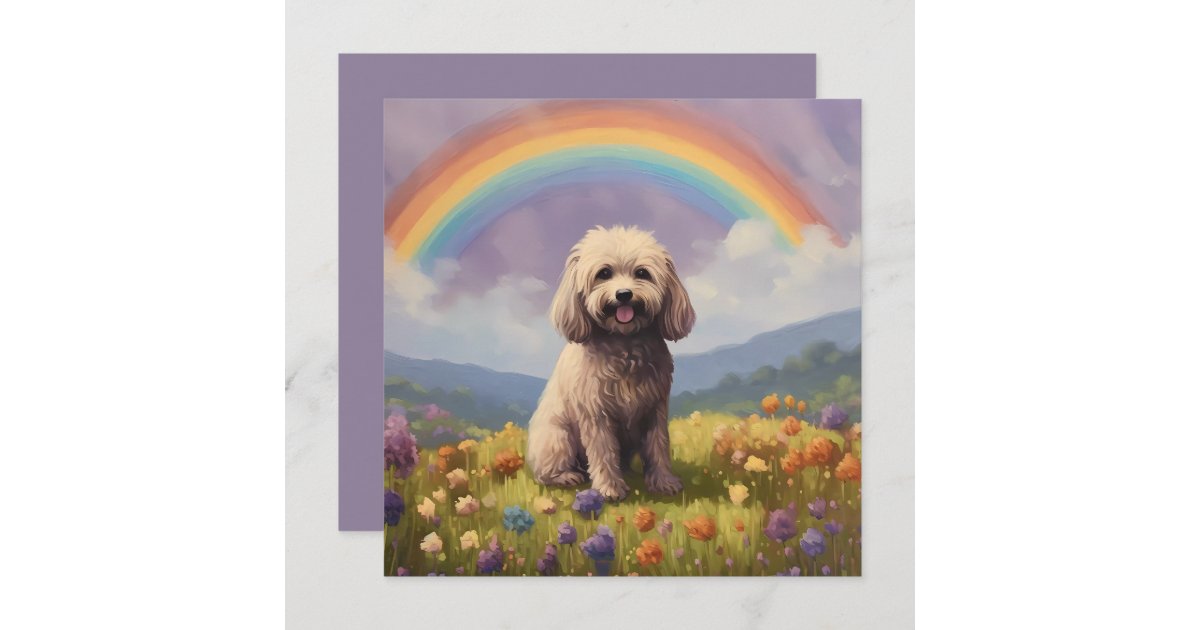 Cockapoo Rainbow Bridge Memorial Custom Dog Name | Zazzle