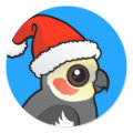 Cockatiel Santa Classic Round Sticker | Zazzle