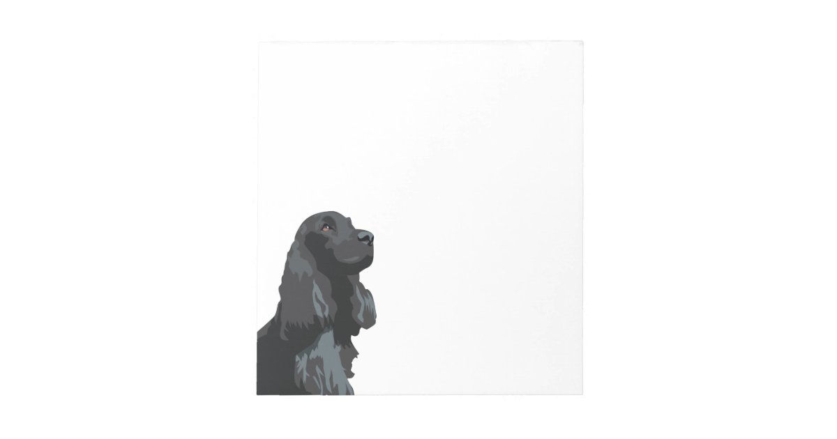 Cocker Spaniel - Black - Basic Breed Templates Notepad | Zazzle