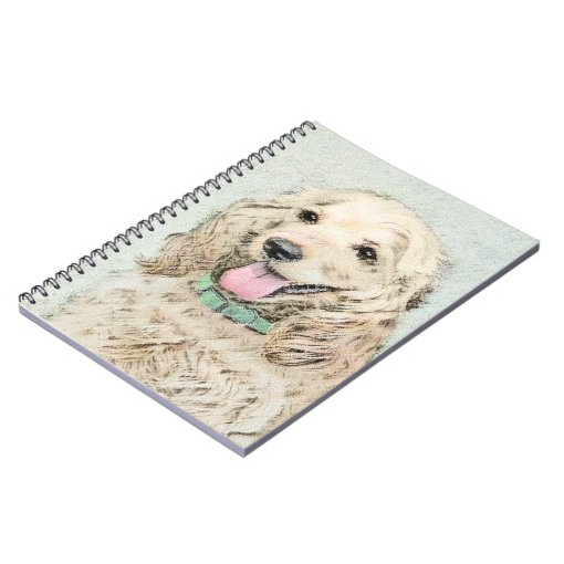 Cocker Spaniel Buff Painting - Original Dog Art Notebook | Zazzle