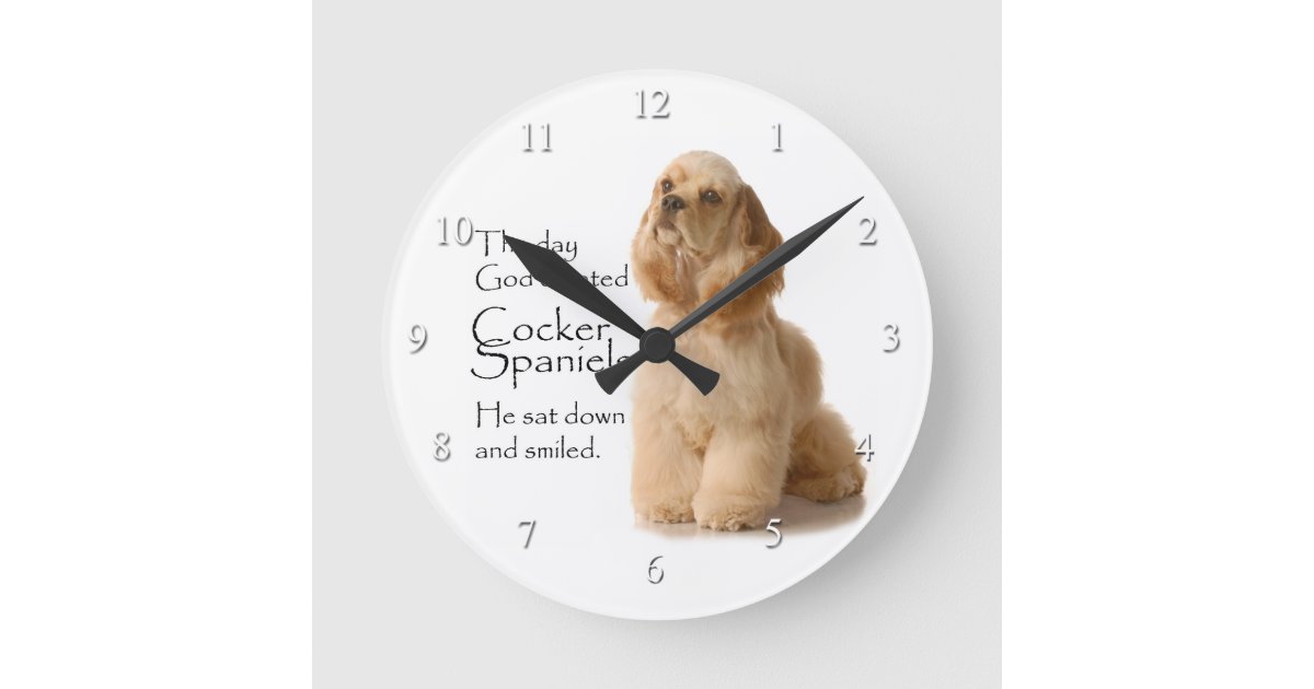 Cocker Spaniel Clock | Zazzle