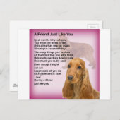 Cocker Spaniel - Friend Poem Postcard | Zazzle