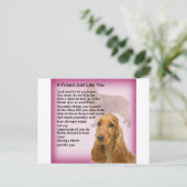 Cocker Spaniel - Friend Poem Postcard | Zazzle