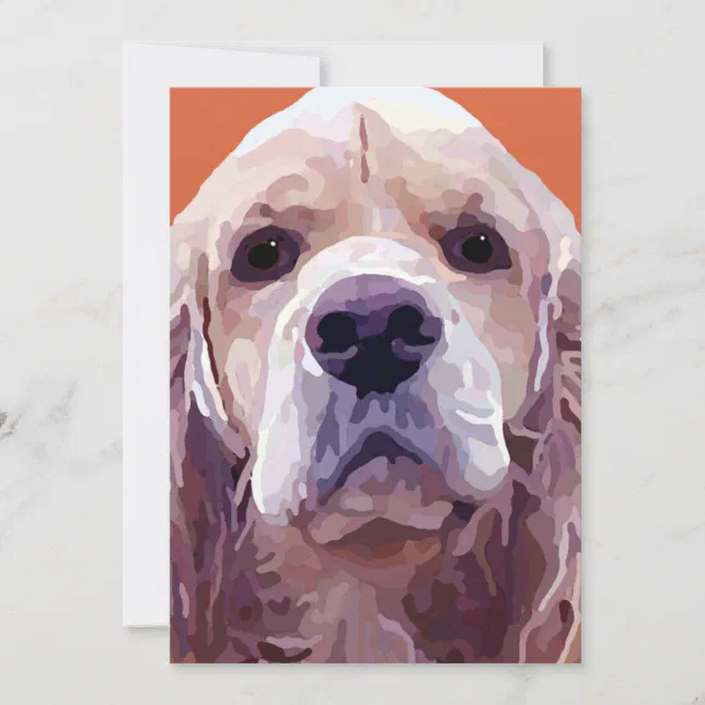 Cocker Spaniel Painting Greeting Card | Zazzle