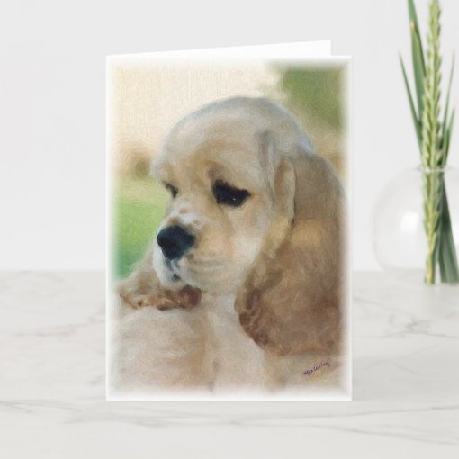 Cocker Spaniel Puppy card | Zazzle