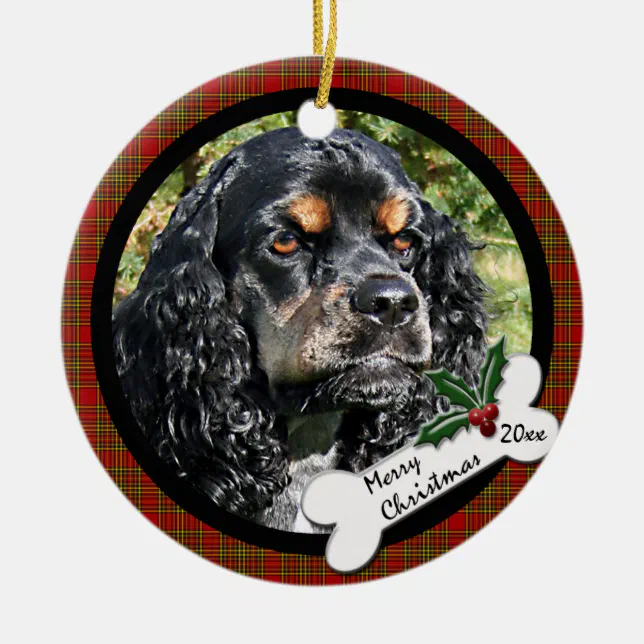 Cocker Spaniel Round Christmas Ornament | Zazzle
