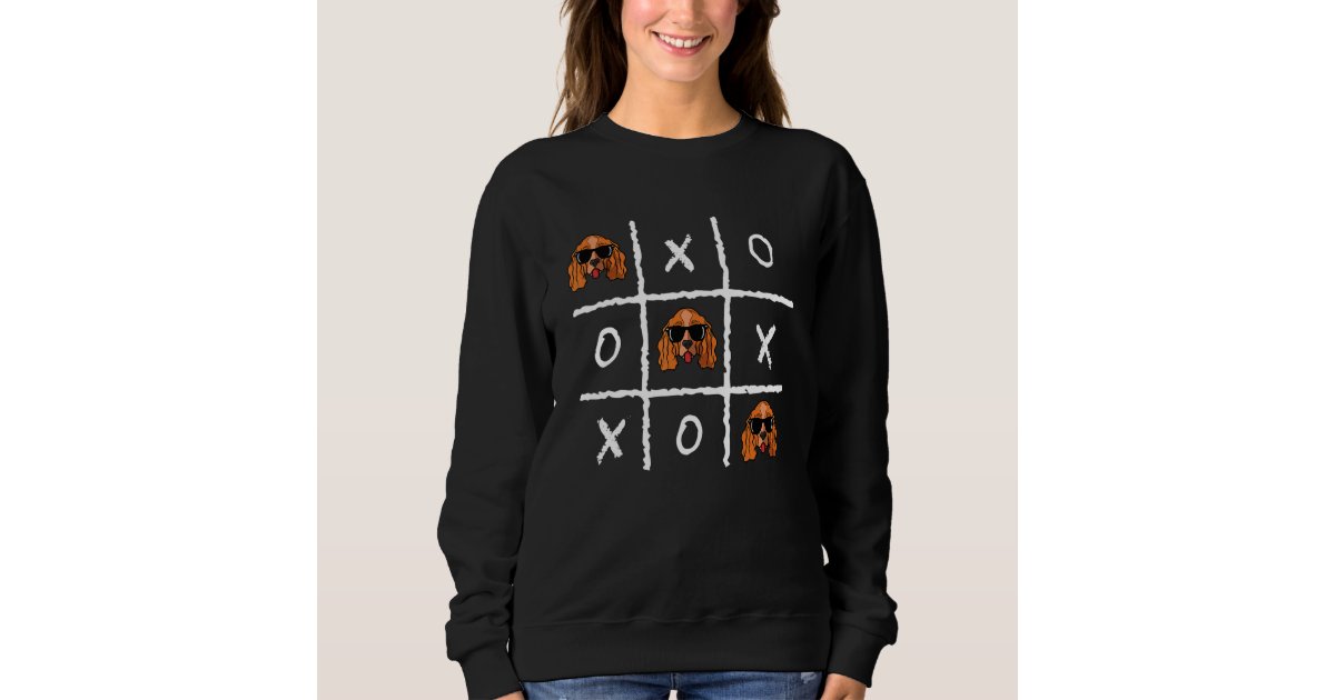 Cocker Spaniel Tic Tac Toe Tic Tac Toe Nostalgic D Sweatshirt | Zazzle