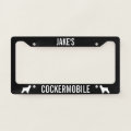 Cockermobile Cocker Spaniel Dog Silhouettes Custom License Plate Frame ...