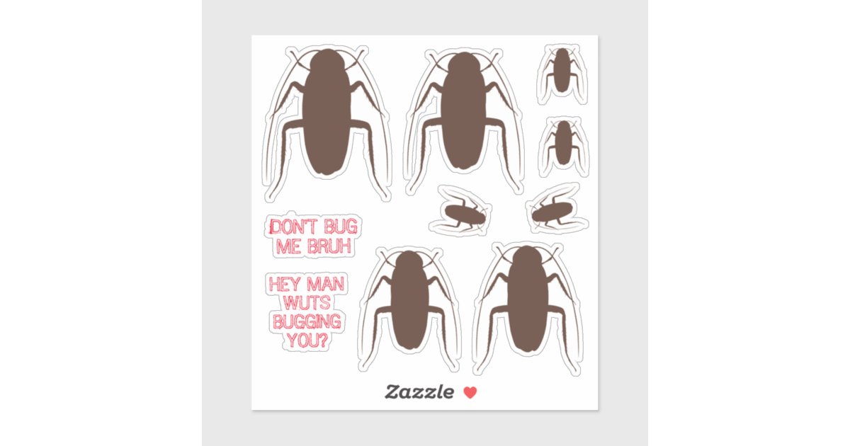 Cockroaches insects bugs personalized sticker | Zazzle