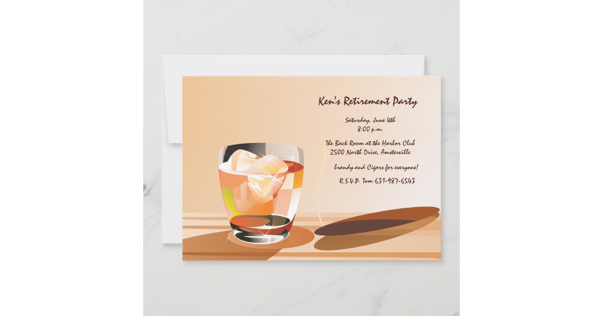 Cocktail and Cigar Invitation | Zazzle