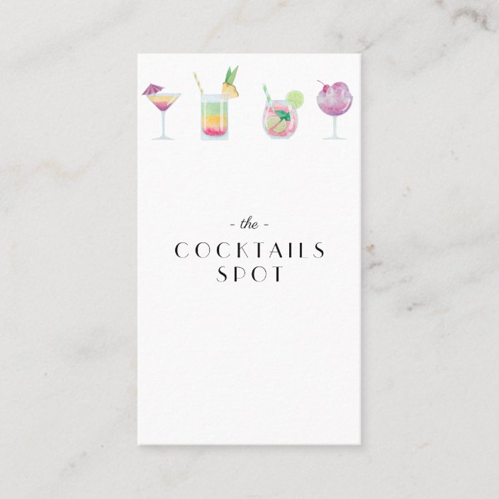 Cocktail and drinks Bar Business Card | Zazzle.com