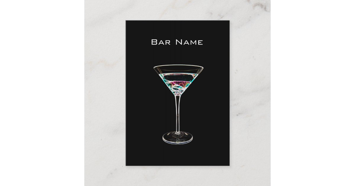 Cocktail Bar Business Card | Zazzle