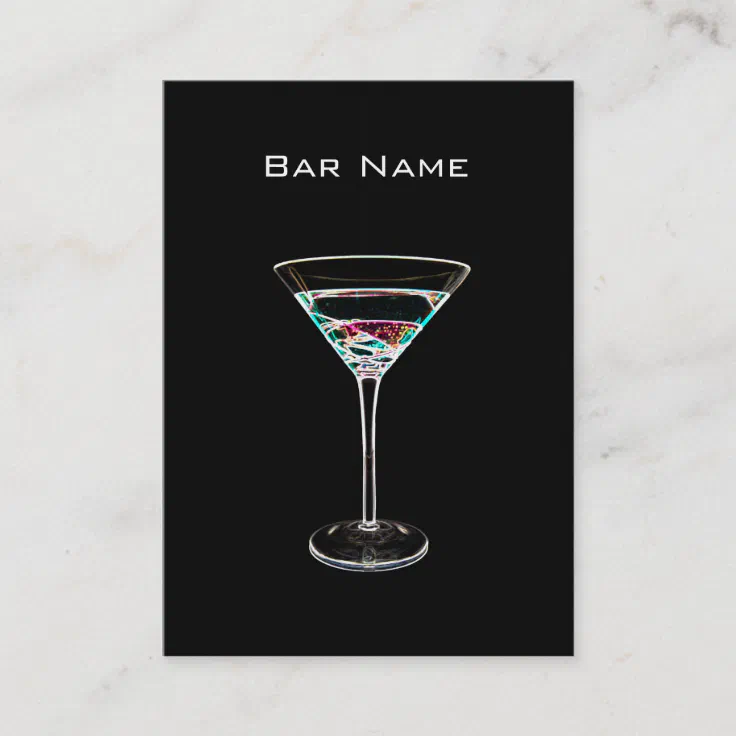 Cocktail Bar Business Card | Zazzle