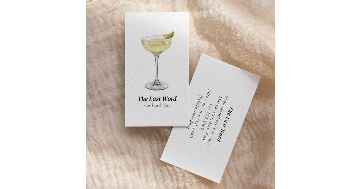 Cocktail Bar Business Card | Zazzle