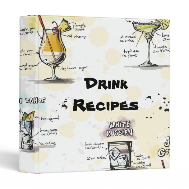 Cocktail Drink Recipe Design Fabric | Zazzle.com