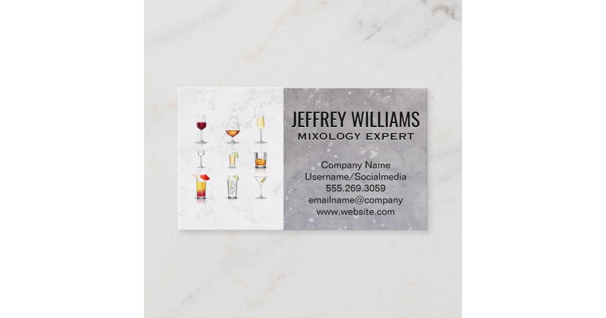 cocktail Drinks | Mixology Business Card | Zazzle