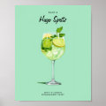 Cocktail Hugo Spritz Engagement Party Sign | Zazzle