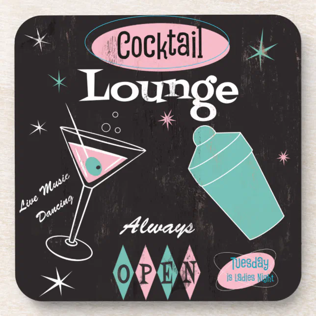Cocktail Lounge Coaster set | Zazzle